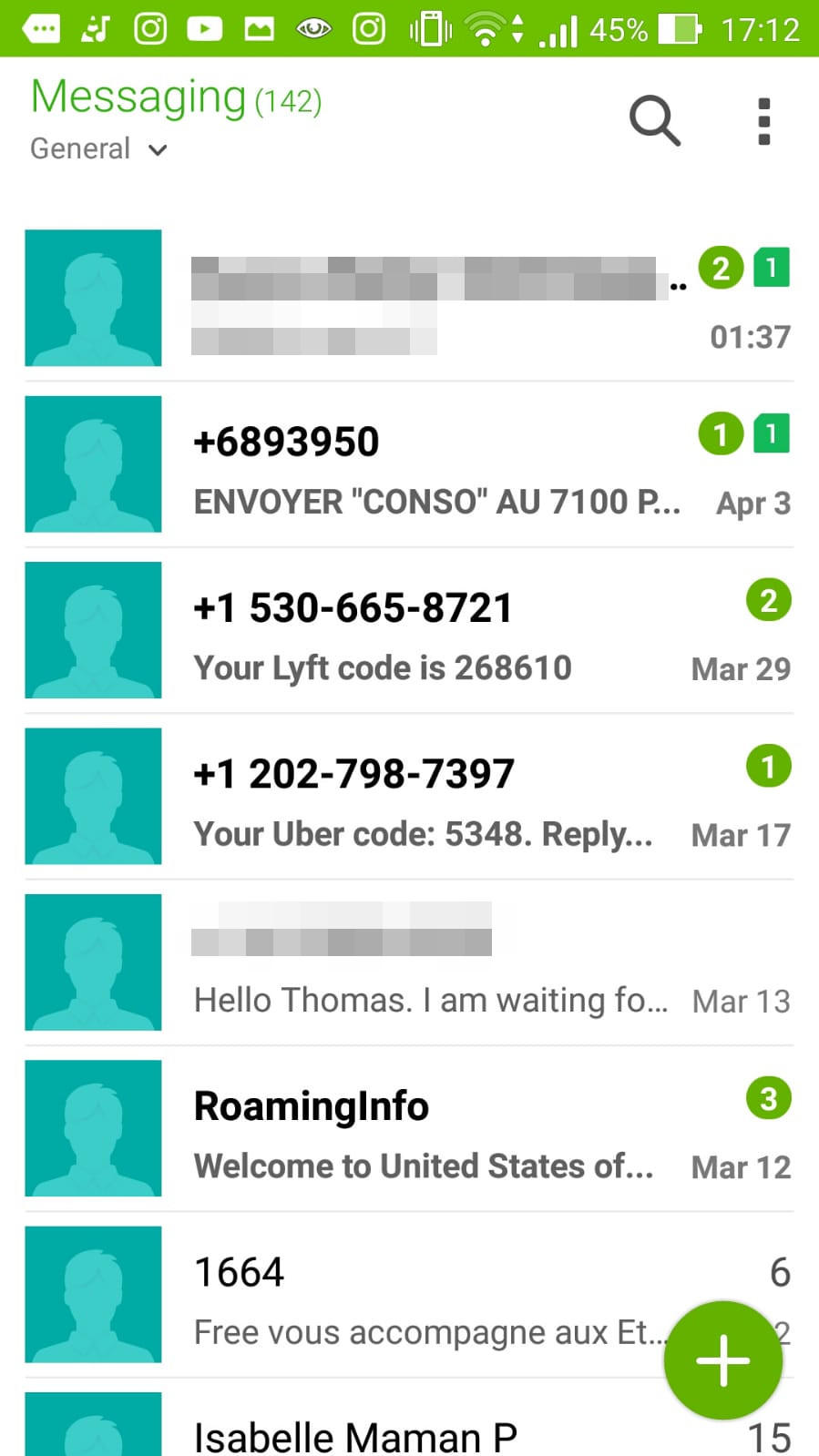 How to solve Android can't send text to one number?